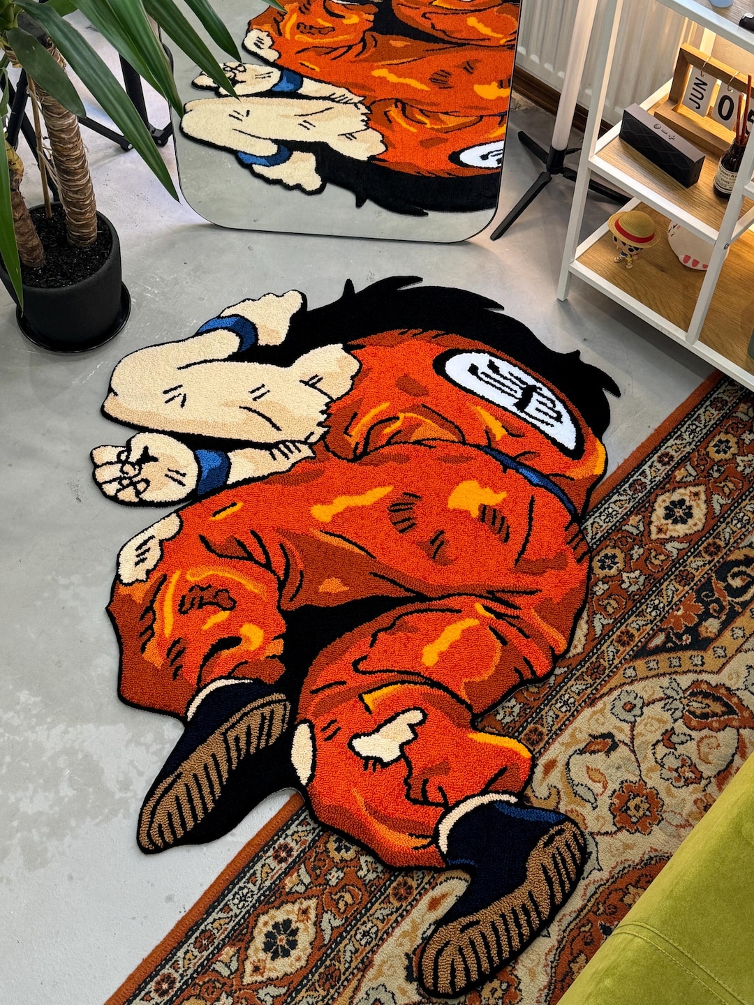 Tufted Anime Male Character Rug, Non-slip Rug, Living Room Floor Mat ...