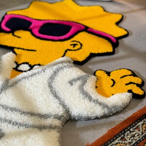 Tufted Cartoon 3D Rug, Cute Rug, Cartoon Girl Rug, Handmade Floor Art ...