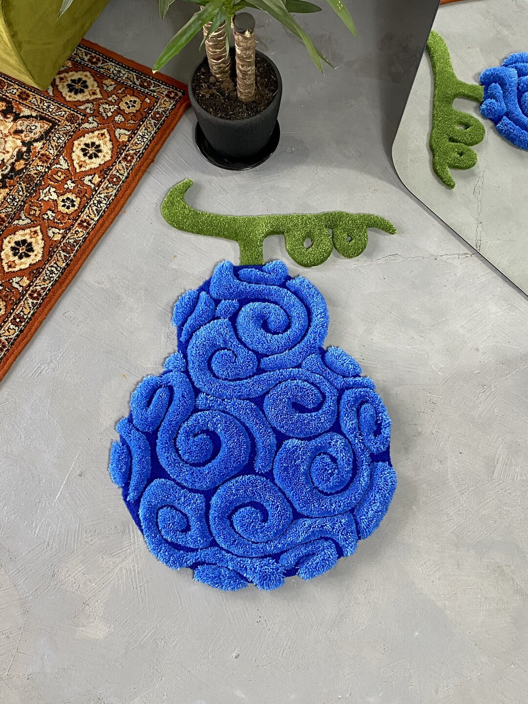 Devil Fruit 3D Rug, Handcrafted Devil Fruit, Devil Fruit 3D Fluffy Rug ...