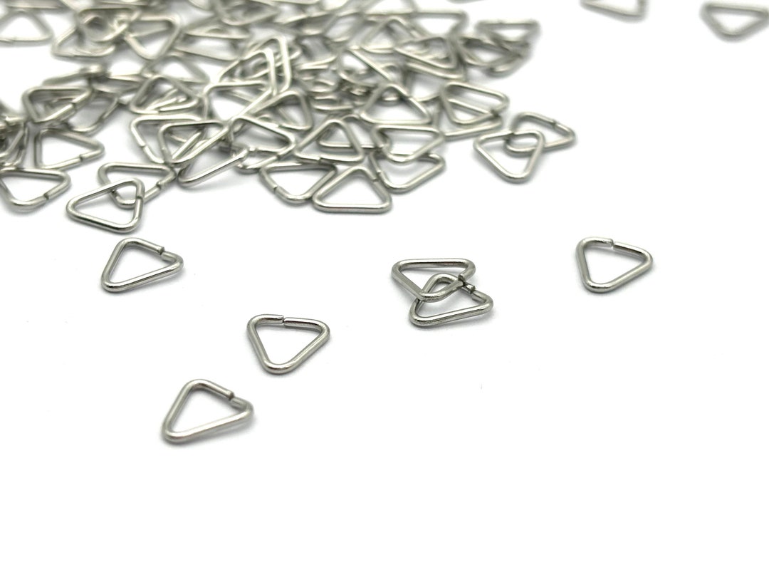 Stainless Steel Triangle Jump Rings, Jewelry Findings (50 Pieces) - Etsy