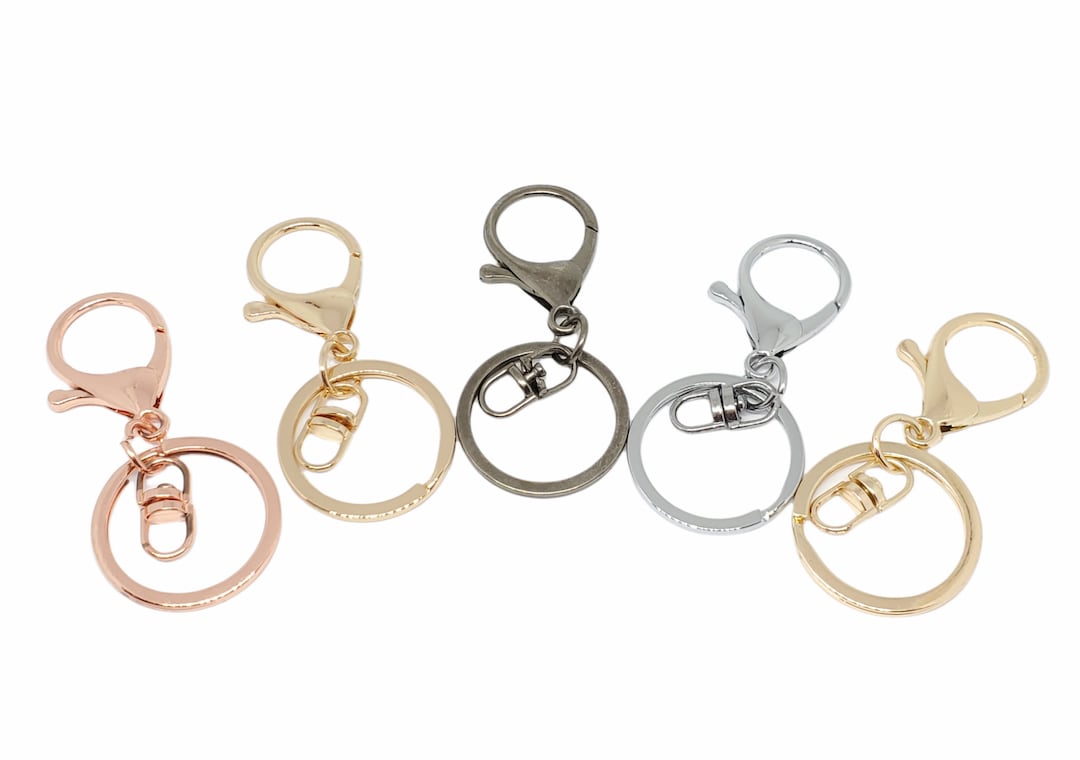 Keychain Hardware Lock Keyring Lobster Claw Clasp Rosegold Gold Silver ...