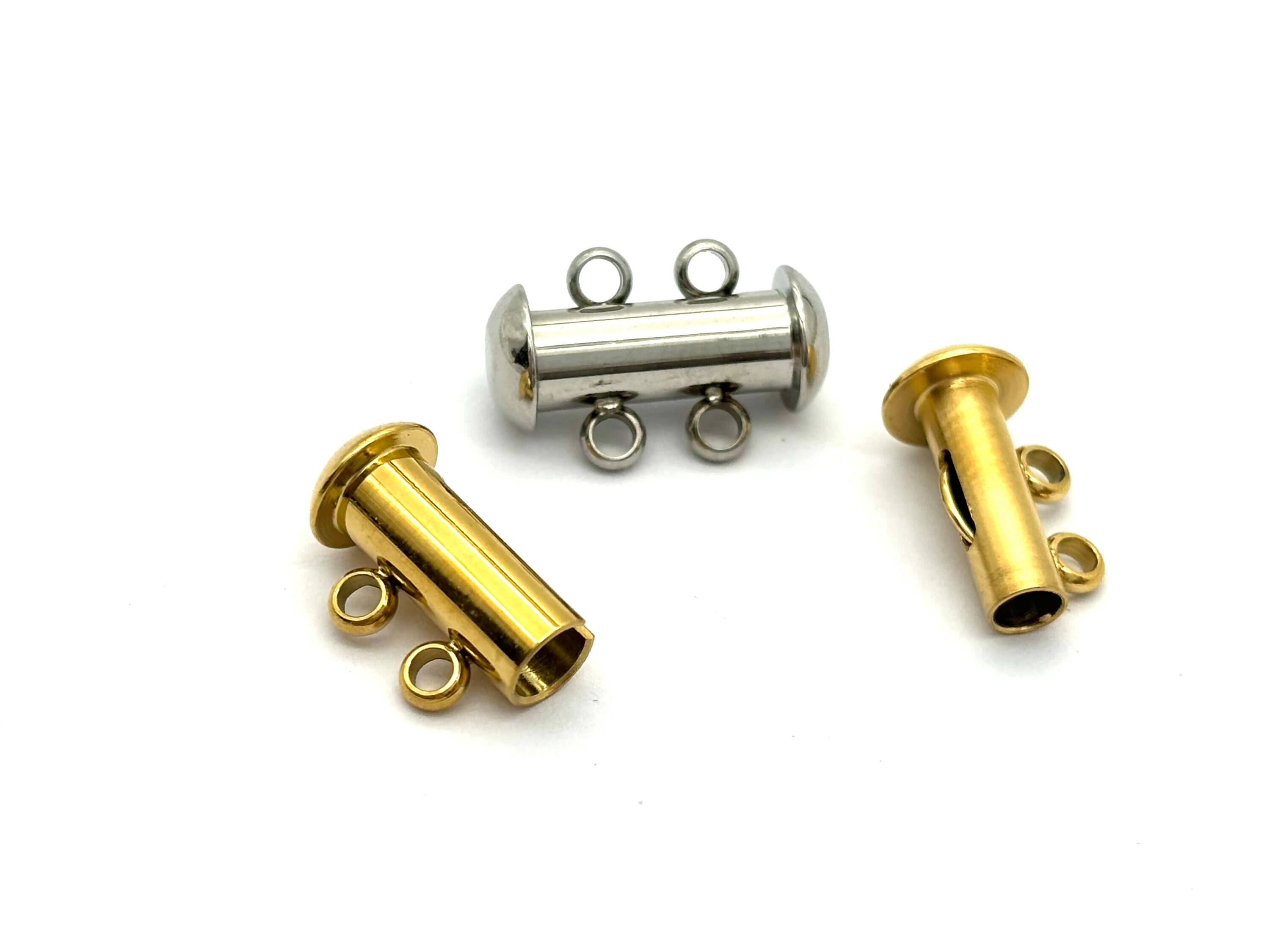 Stainless Steel Gold Plated Slide Lock Clasps, Necklace Jewelry ...