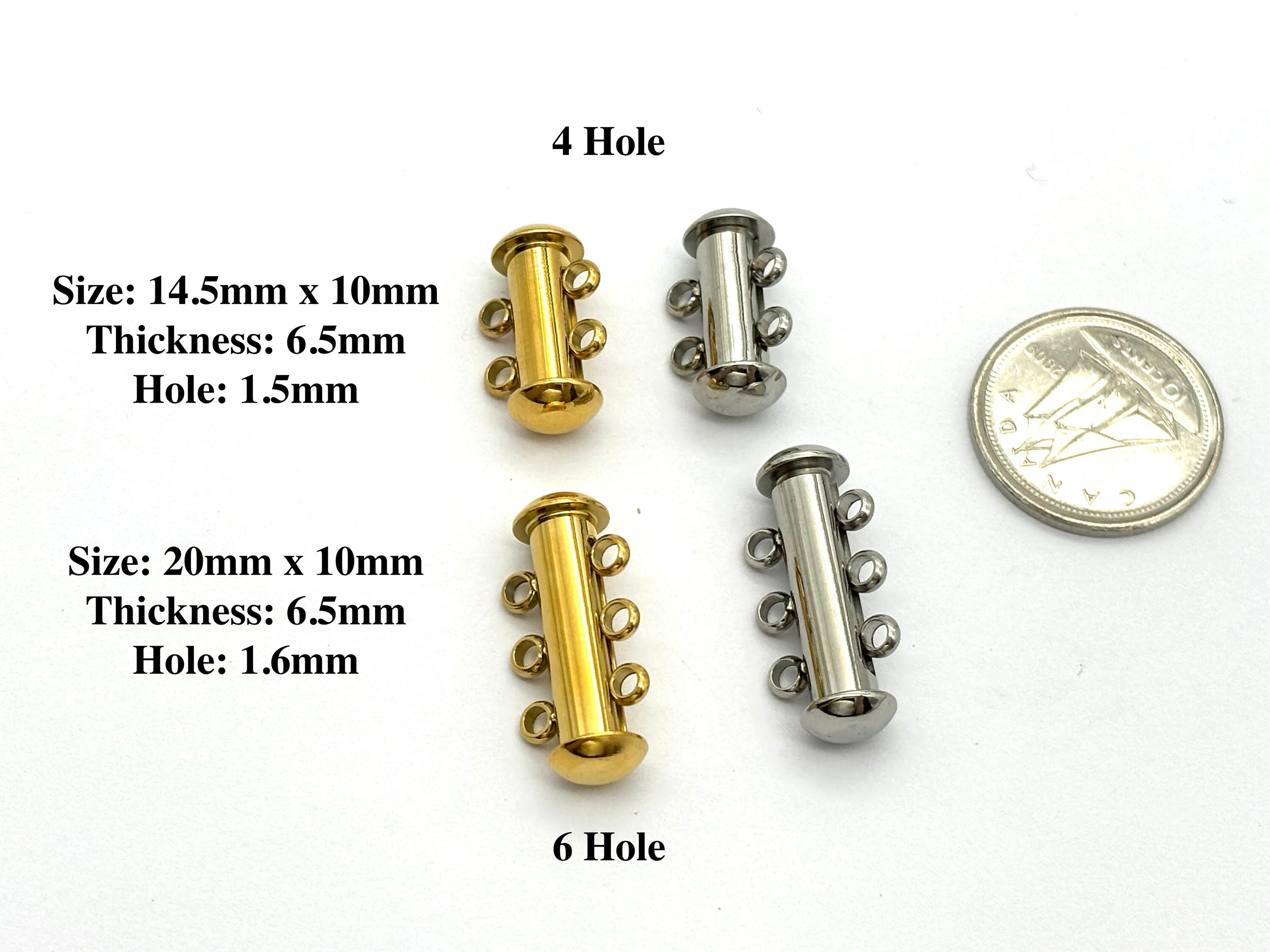 Stainless Steel Gold Plated Slide Lock Clasps, Necklace Jewelry ...