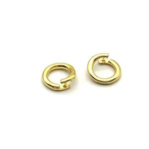 925 Sterling Silver Locking Jump Rings, Semi-lock Jump Rings, Gold ...