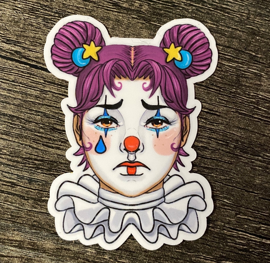 Payasa Vinyl Sticker Decal Clown Girl Glossy and Holographic - Etsy