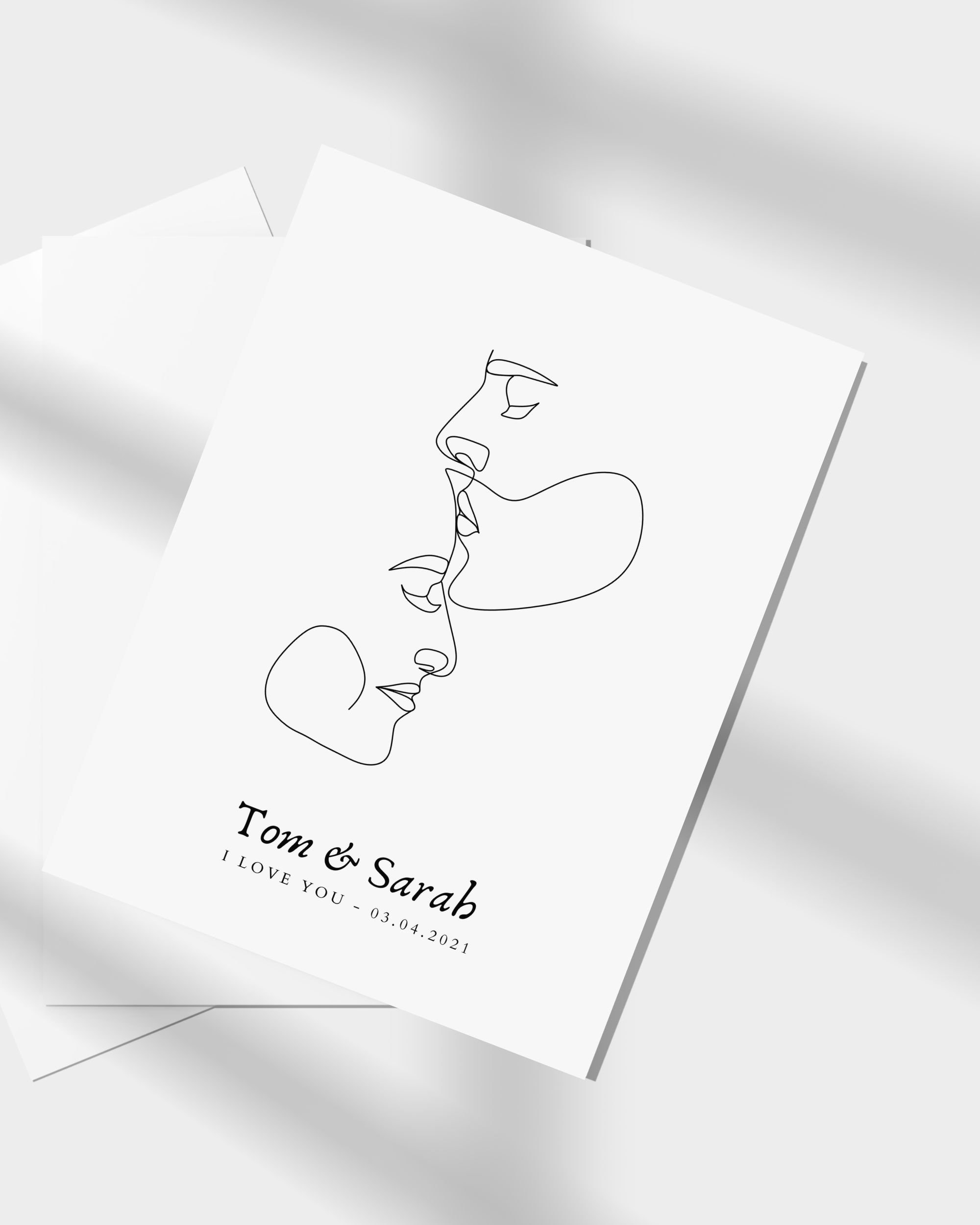 CUSTOM COUPLE POSTER With Names Date and Message Minimalist - Etsy