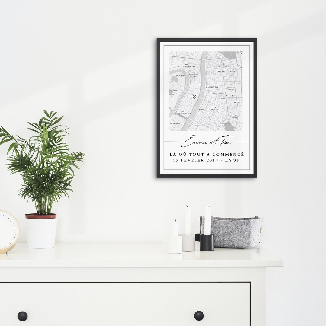 First Meeting Poster - Personalized Couple Gift, Personalized Couple ...
