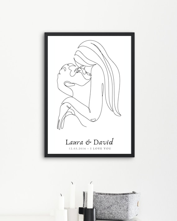 DIGITAL DOWNLOAD Personalized Poster for Couples Custom | Etsy