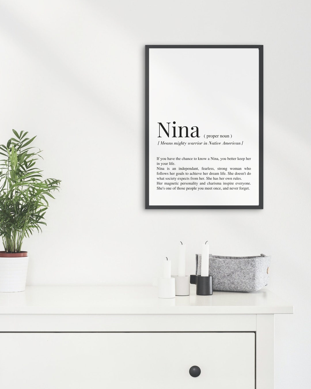 CUSTOM PRINTABLE POSTER - Name Definition Poster - Customizable Name ...