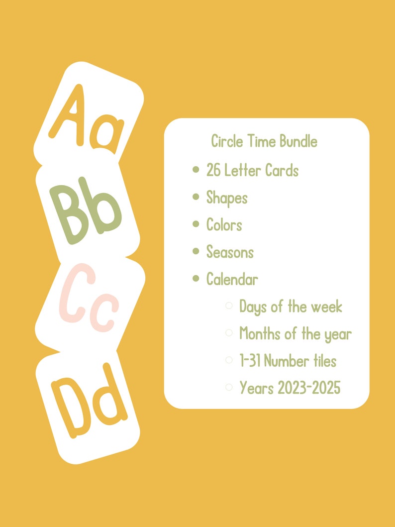 Circle Time Morning Board Printable Homeschool Calendar Instant Digital ...