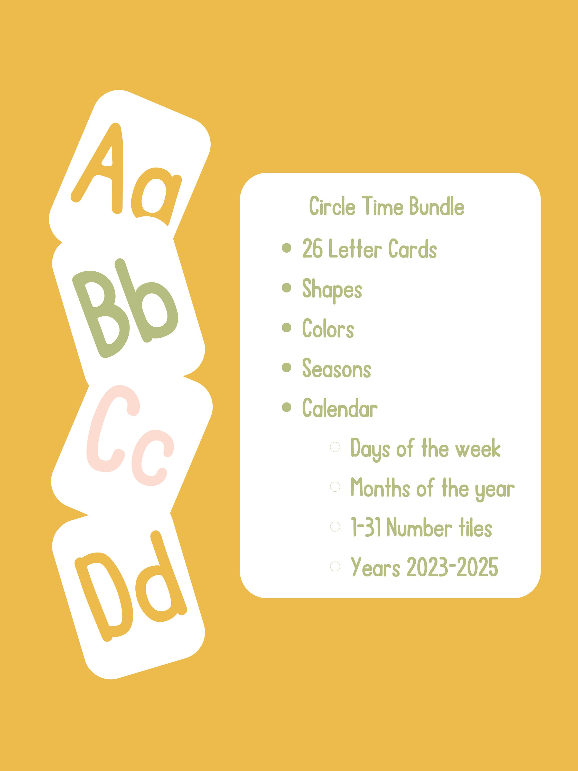 Circle Time Morning Board Printable Homeschool Calendar Instant Digital ...