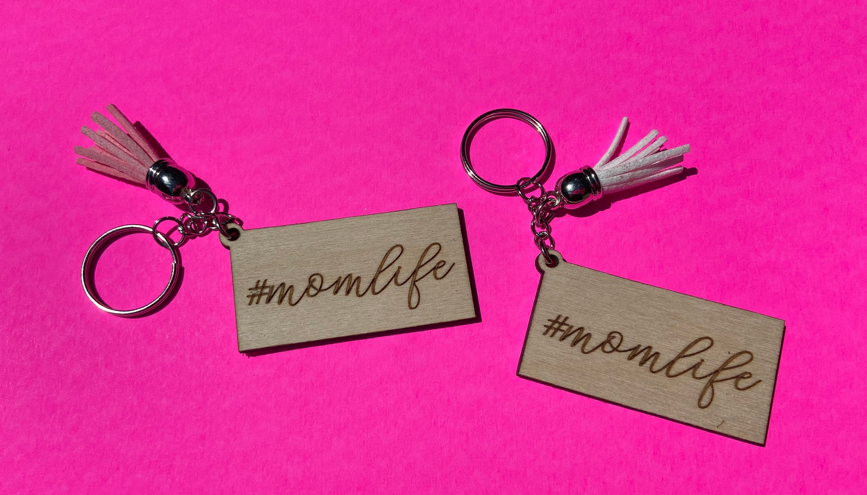Wooden Mom Life Keychain - Multiple Styles - Etsy UK