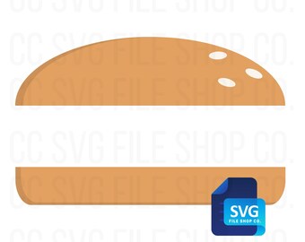 Hamburger Bun Svg - Etsy