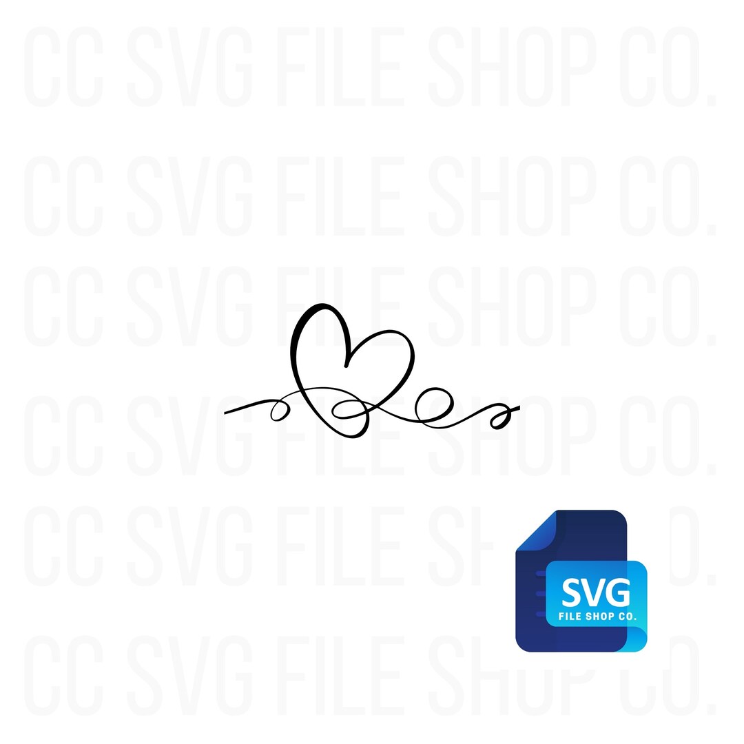 Heart Fancy Image, SVG File, Instant Digital Download, Clipart, Hand ...