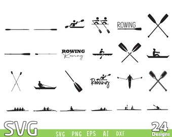 Crew Rowing Svg - Etsy