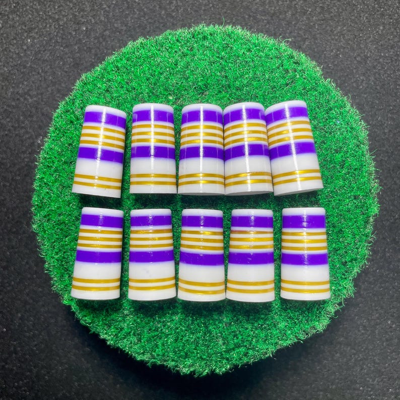 10 Custom Purple Gold and White Golf Club Ferrules - Etsy