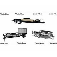 Trailer Plan Bundle 8x16 Flatbed Trailer, 5x10 and 6x12 Utility ...