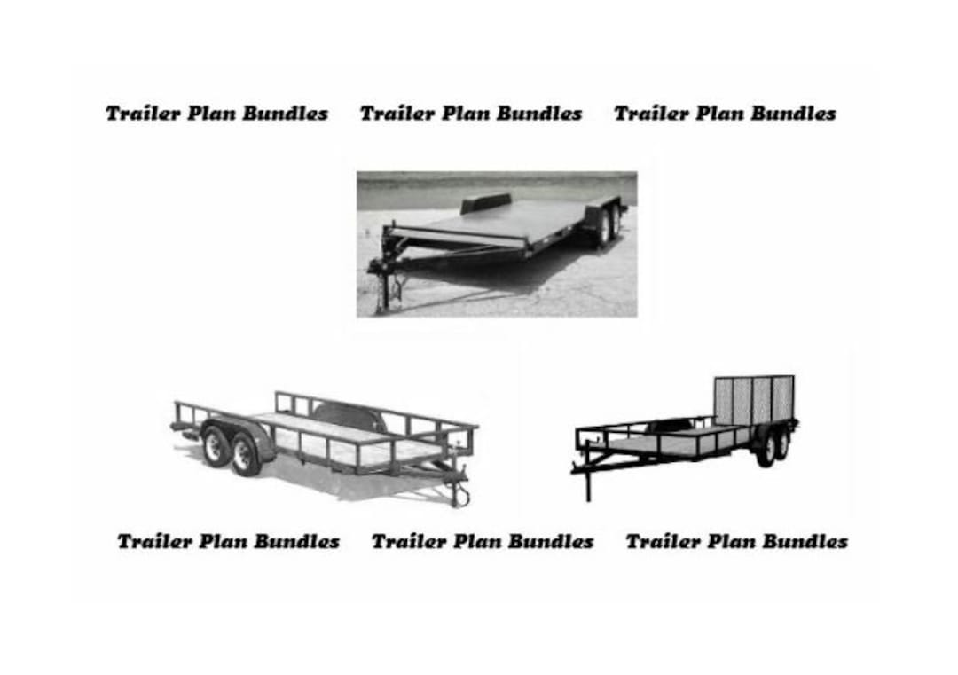 Trailer Plan Bundle - 3 Sets Trailer Plans - 20' Car Trailer - 18 ...