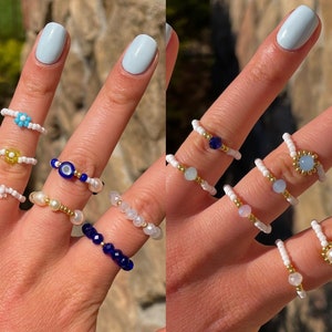 Stackable Beaded Rings - Etsy