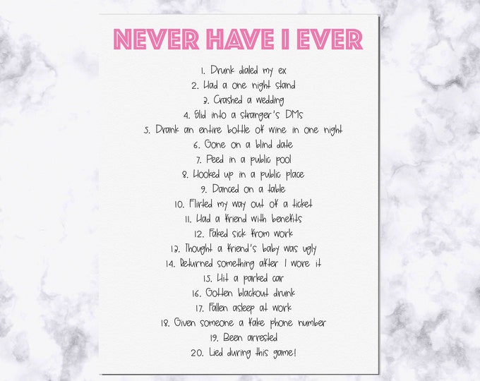 Office NEVER HAVE I EVER Game: Printable Teambuilding Activity (digital ...