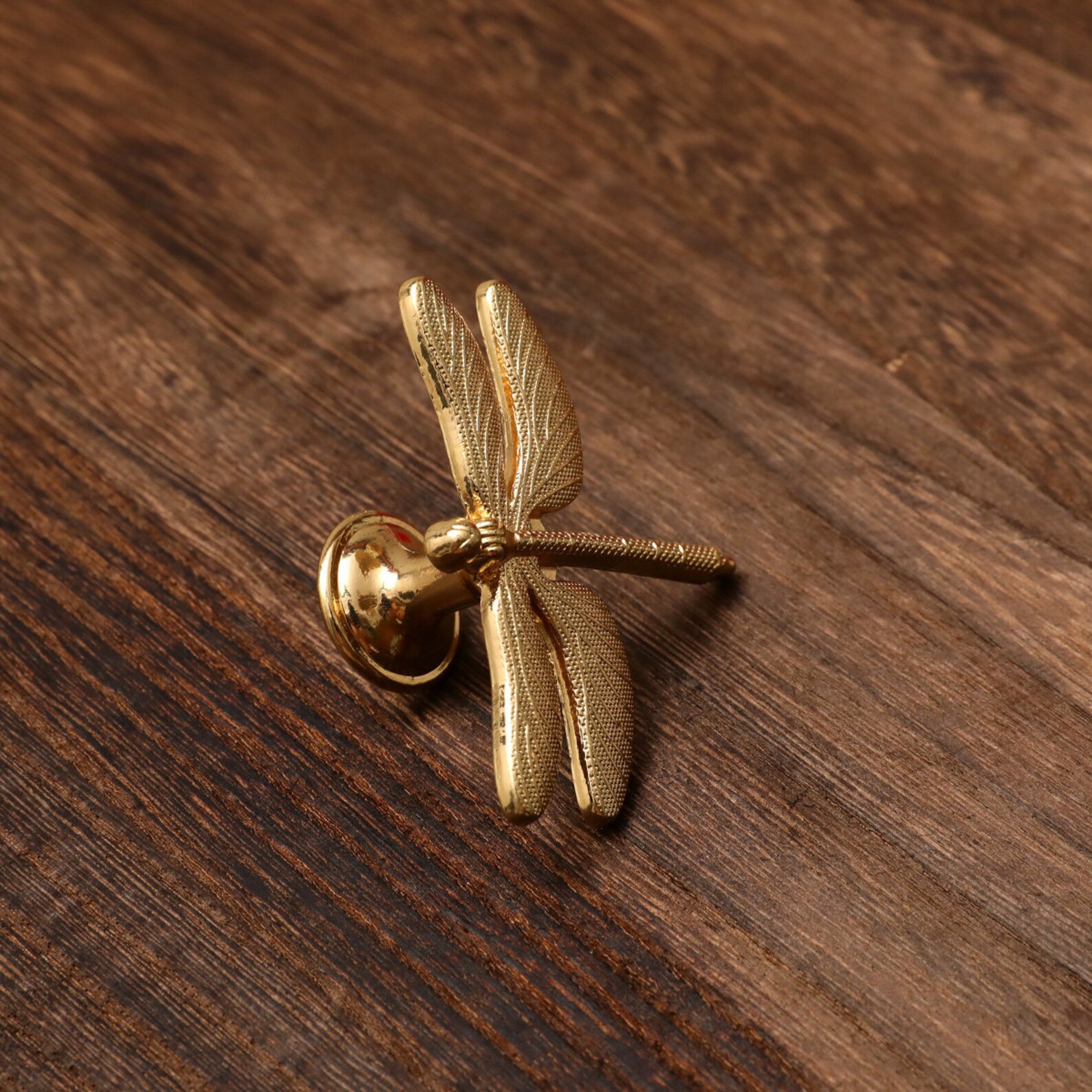 Entomology Brass Dragon Fly Knobs Golden Dragonfly Drawer - Etsy