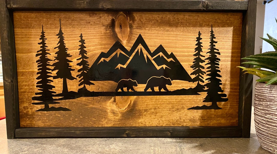 Wood Bear Sign - Etsy