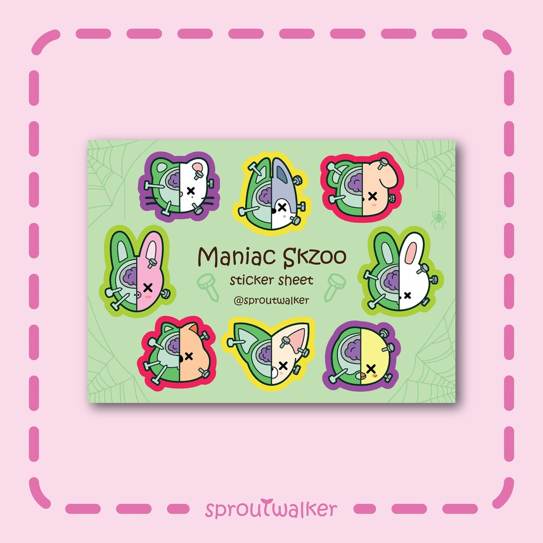 Maniac Sticker Sheet - Etsy