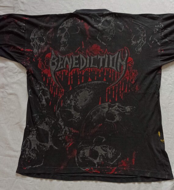 Benediction Vintage Death Metal Band Allover Shirt 19… - Gem