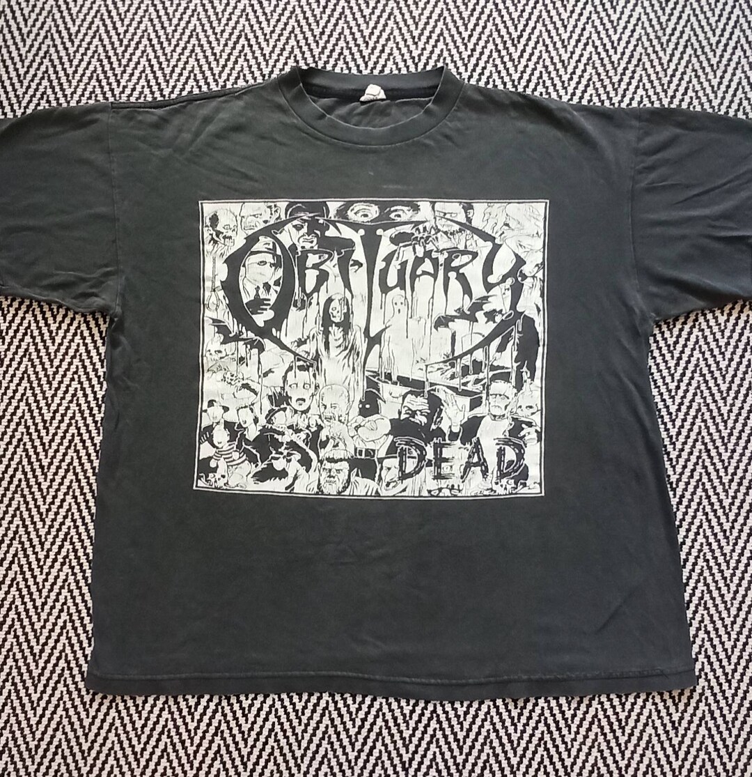 Obituary Vintage Death Metal Band Shirt XL 1998 Blue Grape - Etsy