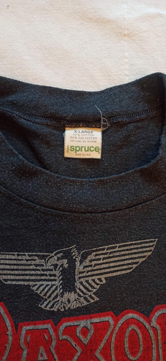 Saxon vintage rock heavy metal band tour shirt 1981 I… - Gem