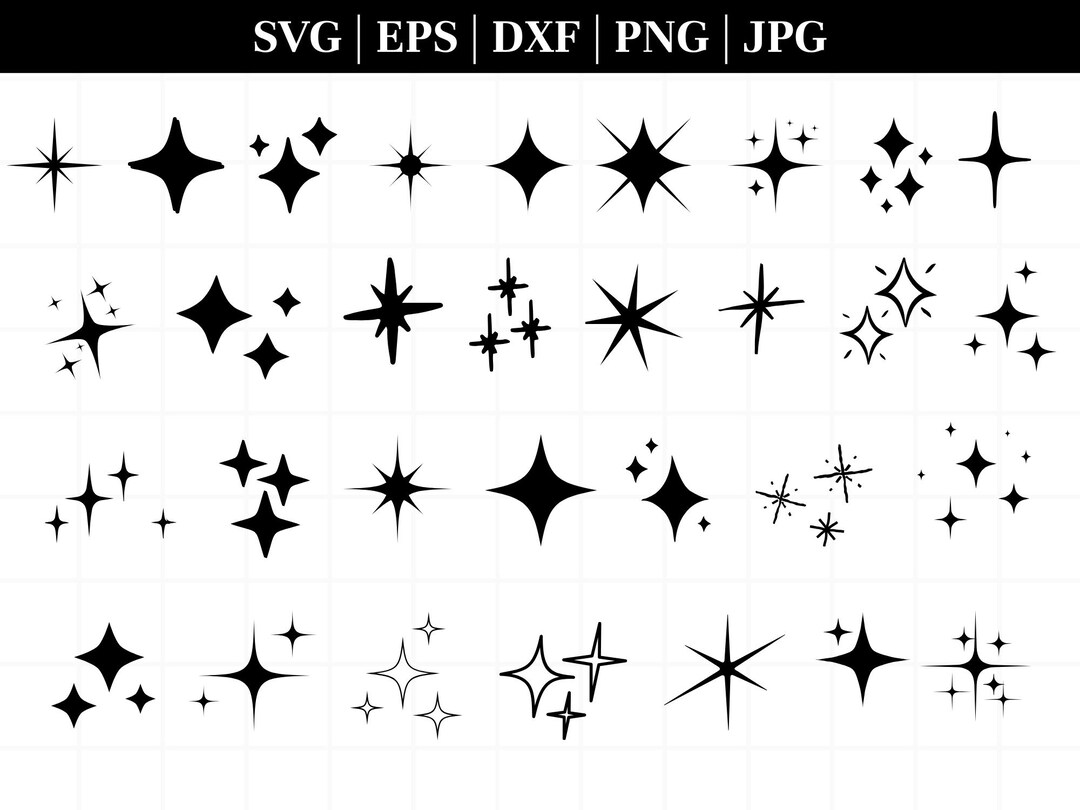 Sparkle Svg Bundle, Sparkle Cut File, Sparkle Art, Stars Svg, Sparkles, Svg Files for Cricut ...