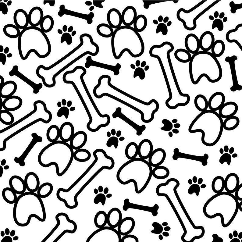 Paw Print SVG, Paw Print Pattern SVG, Paw Prints Digital Paper PNG ...