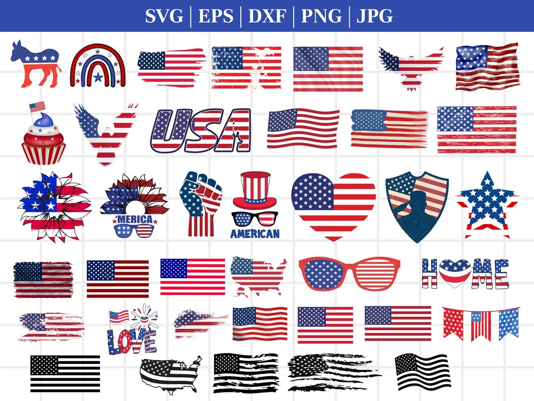 American Flag Svg, 4th of July Svg, Distressed Flag Svg, Fourth of July ...