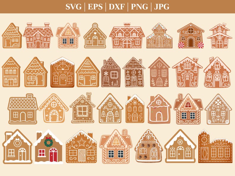 Gingerbread House Svg, Christmas Svg, Gingerbread House Cut File - Etsy