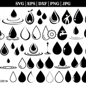 Water Droplet Svg, Water Drops Svg, Rain Drops Svg, Raining Svg, Rain ...