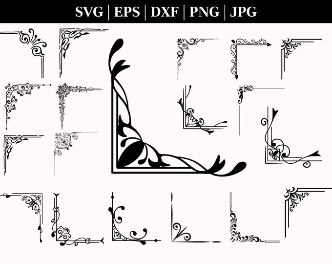 Corner Shelf SVG DXF Bundle, Vintage Art Deco Laser Cut Files ...