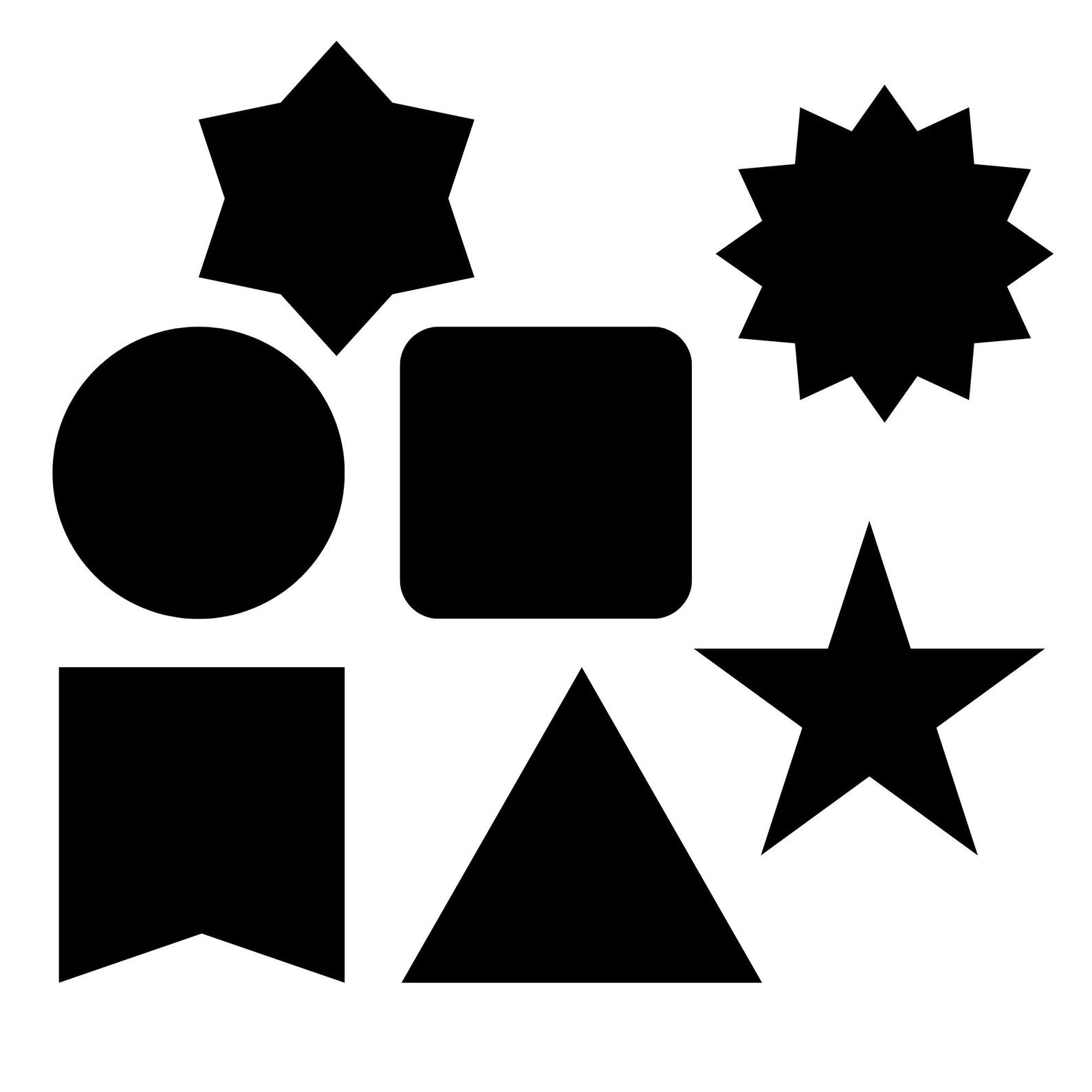 GEOMETRIC SHAPES Svg Basic Shape CRICUT Banner Svg Star Arrow Heart ...