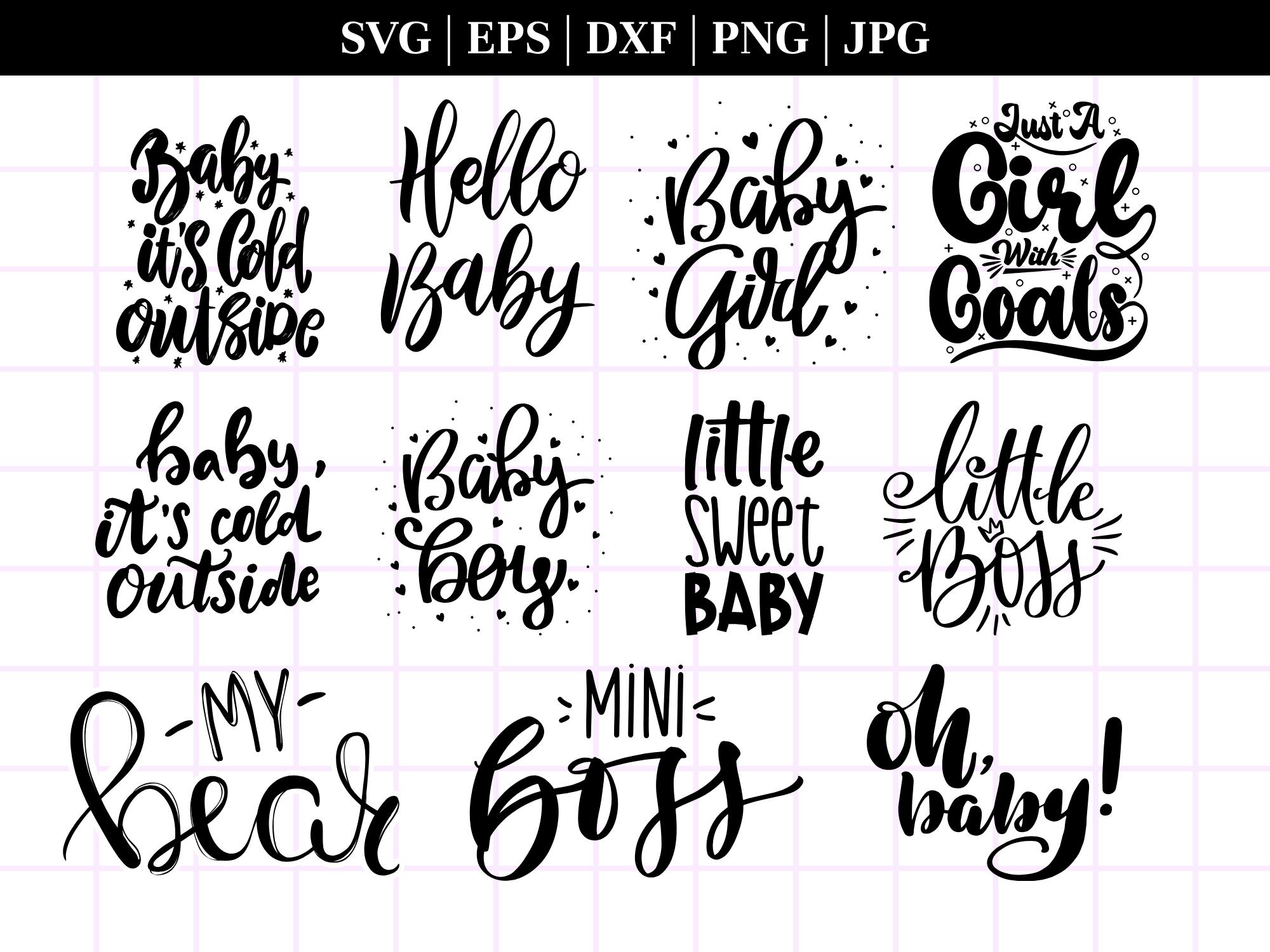 Cute Baby SVG Bundle, Baby Shower SVG, Newborn SVG Bundle, Baby Quote ...