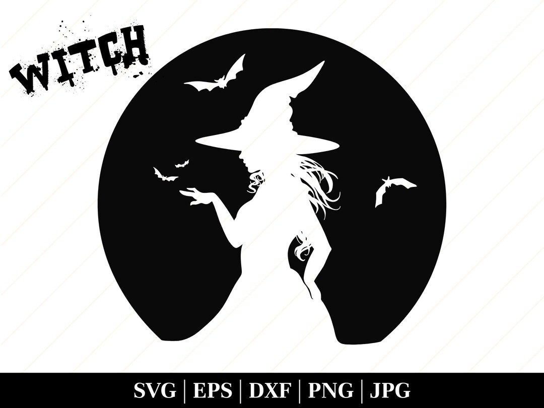 Witch SVG, Witch Flying Silhouette Clipart SVG, Wicked Witch Clipart ...