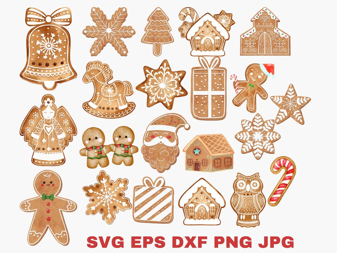 Gingerbread Bundle SVG | Layered Svg Gingerbread Man SVG | Gingerbread ...