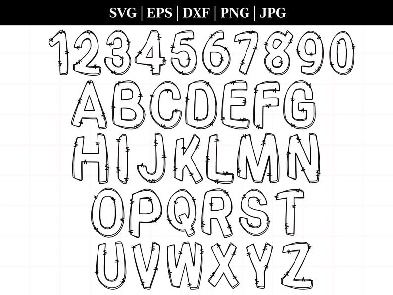 Doodle Font Svg, Doodle Font Png, Doodle Letters Svg, Doodle Alphabet ...