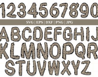 Leopard Print Doodle Alphabet Letters PNG Bundle, Alphabet Clipart ...