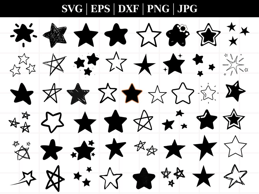 Star SVG Bundle, Star SVG, Christmas Star Svg, Night Star Svg, Shinning ...