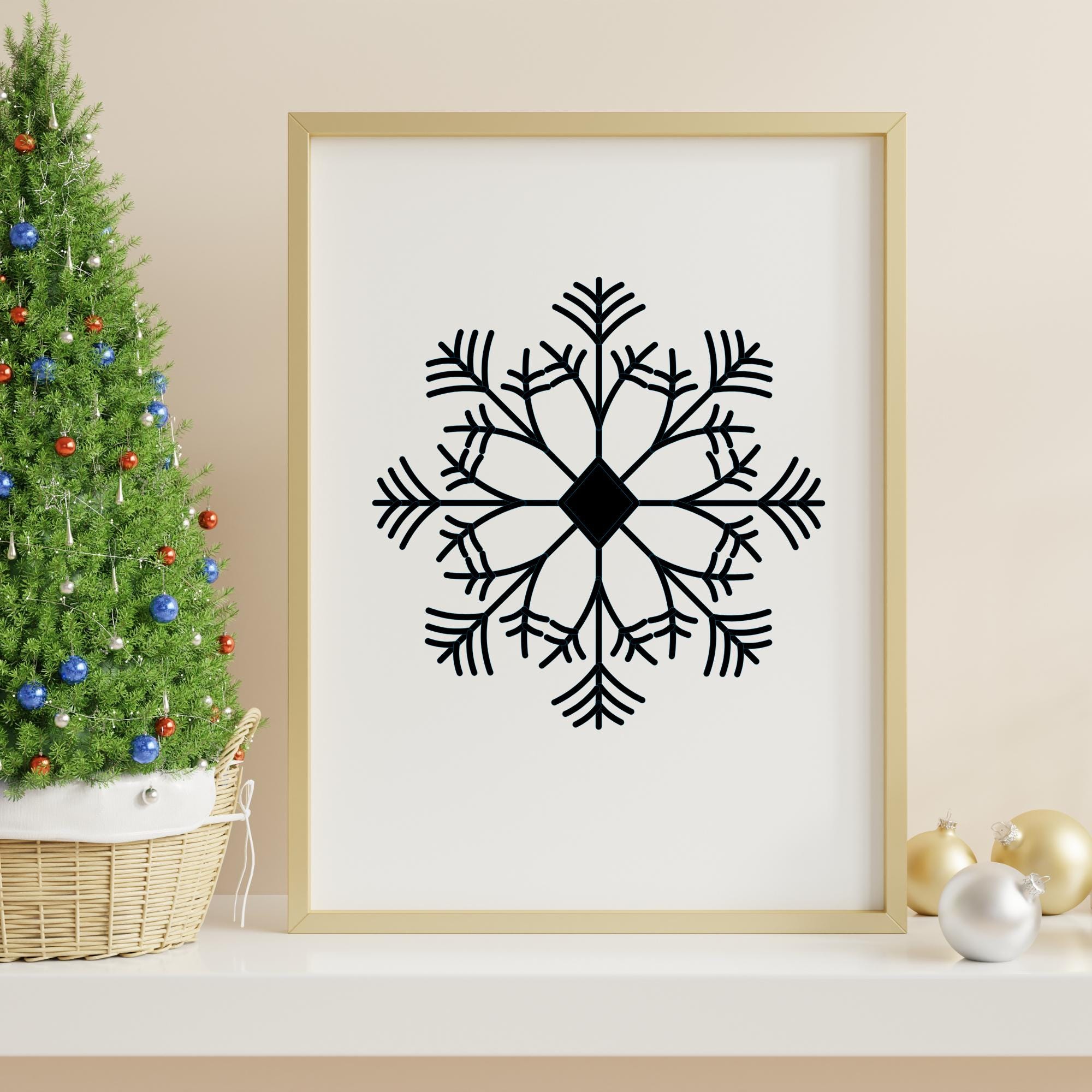 Flocon de neige Svg, Bundle Svg de flocon de neige, Clipart flocon de ...
