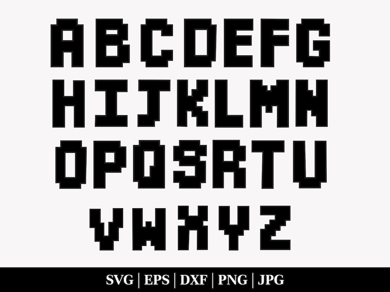 Gamer Svg Letters Cricut Font Svg Game Font OTF Baby Font Letters Svg ...