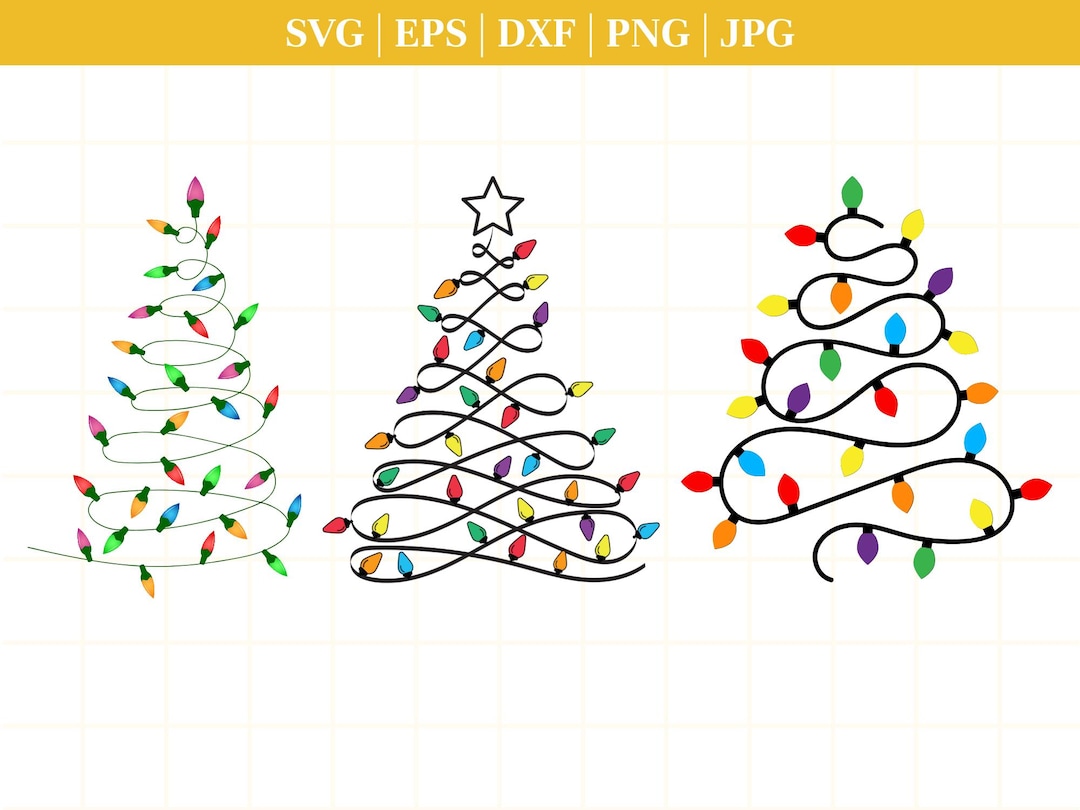Christmas Tree Lights Svg, Christmas Tree Svg, Christmas Svg, Christmas ...