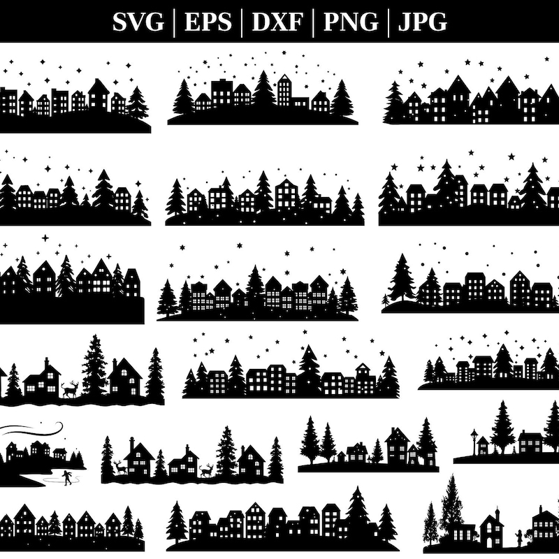 Village Svg - Etsy