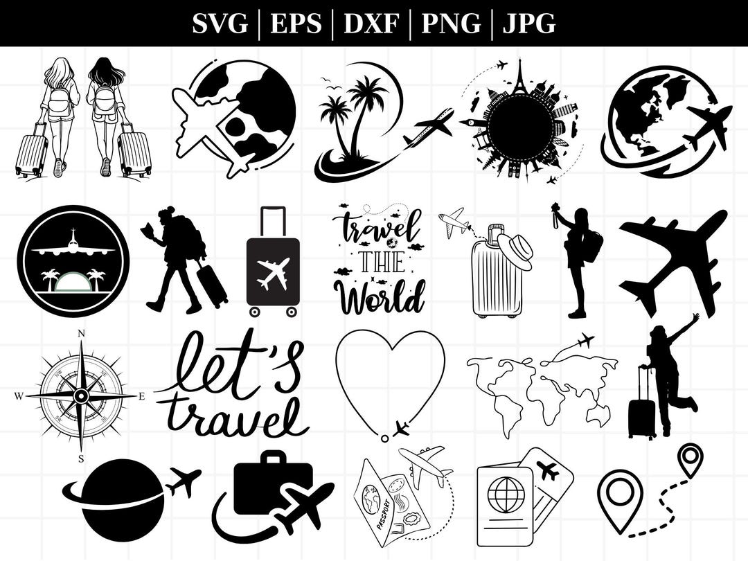 Travel Svg Bundle, Funny Travel Svg, Traveling Svg, Travel Clipart, Svg ...