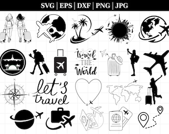 Voyage Svg Bundle, voyage drôle svg, voyage svg, voyage clipart ...