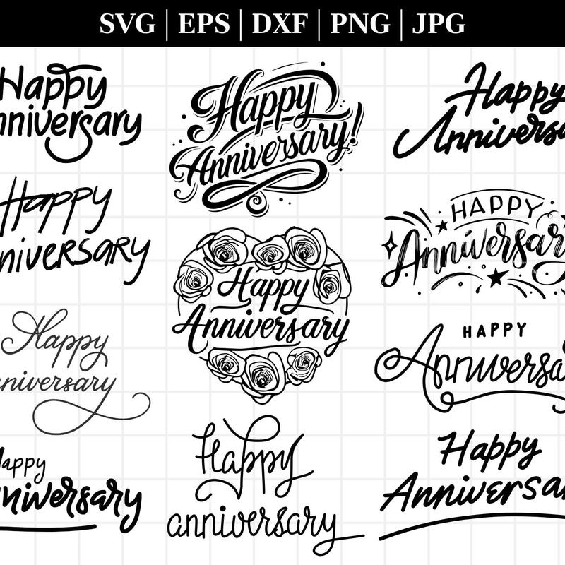 Anniversary Svg - Etsy